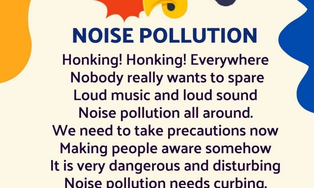 ‘Noise Pollution’: Poem by Ranbeer Singh, Apeejay School, Panchsheel ...